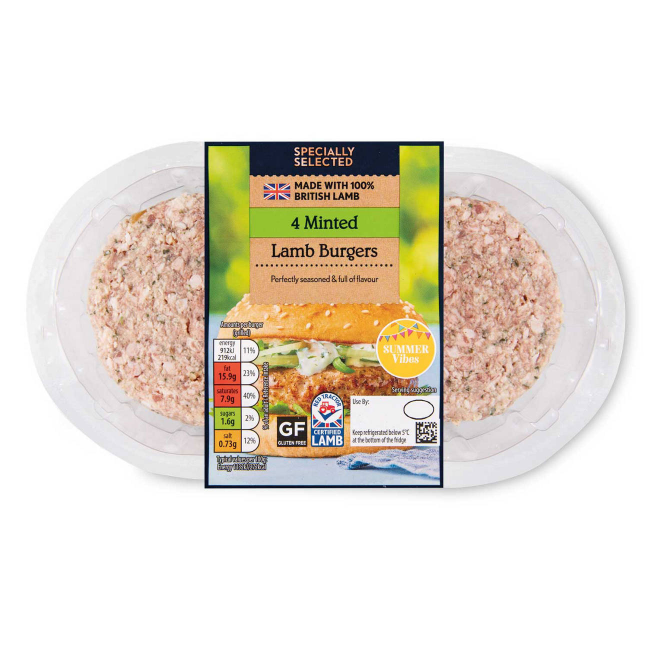 Minted Lamb Burgers 4 Pack | ALDI UK